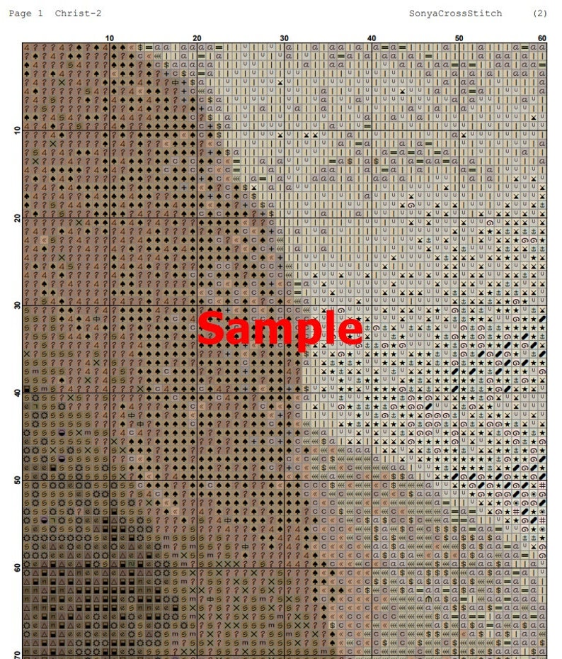 Jesus in Wheat Field Cross Stitch Pattern (PDF Download) - Etsy