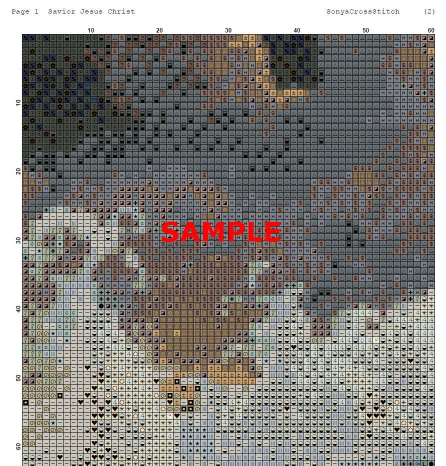 Jesus Cross Stitch Pattern,savior Jesus Christ,sea Waves,patern Keeper ...