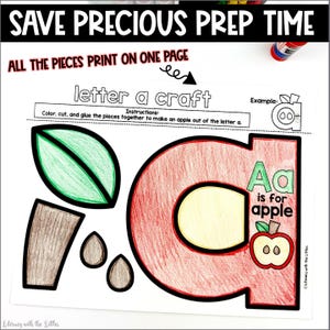 Lowercase Alphabet Crafts for Kids One Page Crafts Practice Letter ...