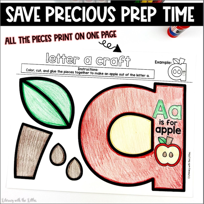 Lowercase Alphabet Crafts for Kids One Page Crafts Practice Letter ...