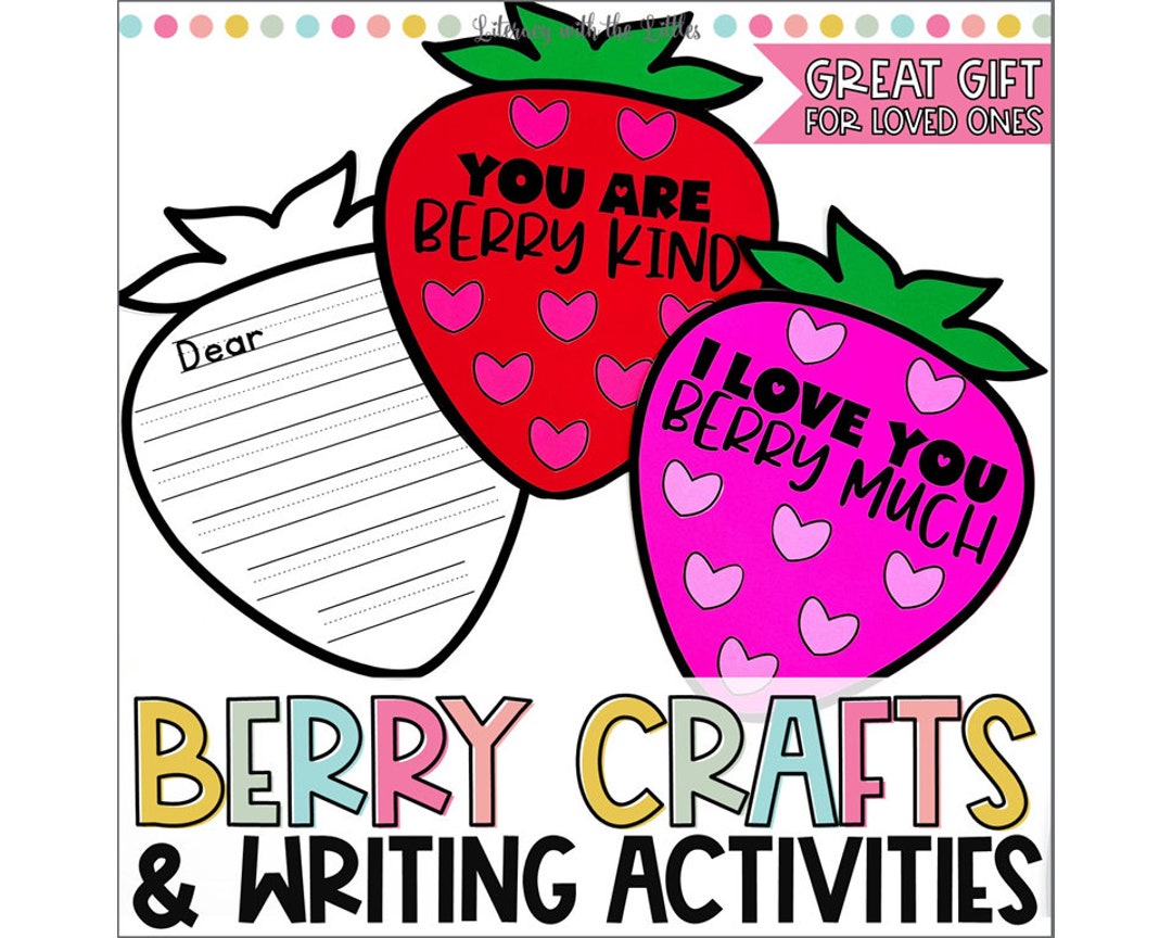 Mother's Day Craft From Kids I Love You Berry Much Writing Activity ...