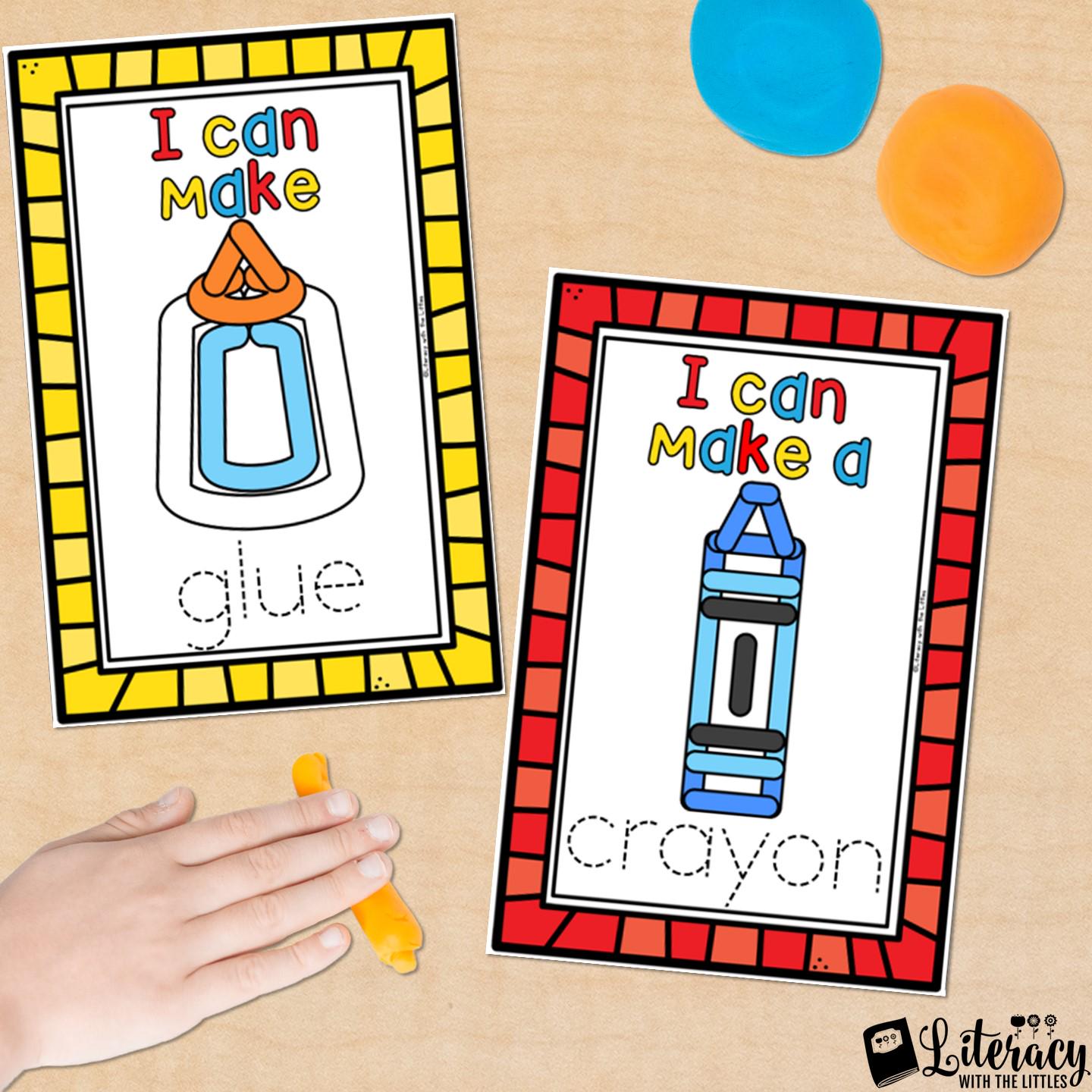 Back to School Playdough Mats Play Dough Center for Kids First Week of ...