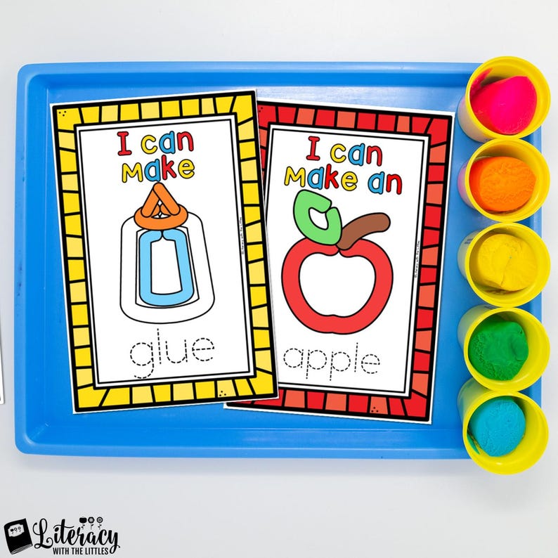 Back to School Playdough Mats Play Dough Center for Kids First Week of ...