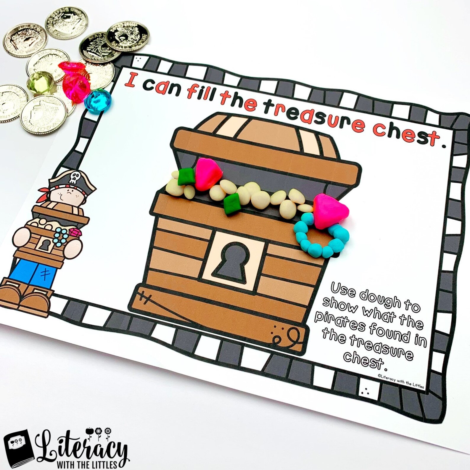 Pirate Playdough Mats | Pirate Day Activity | Play Dough | Fine Motor ...