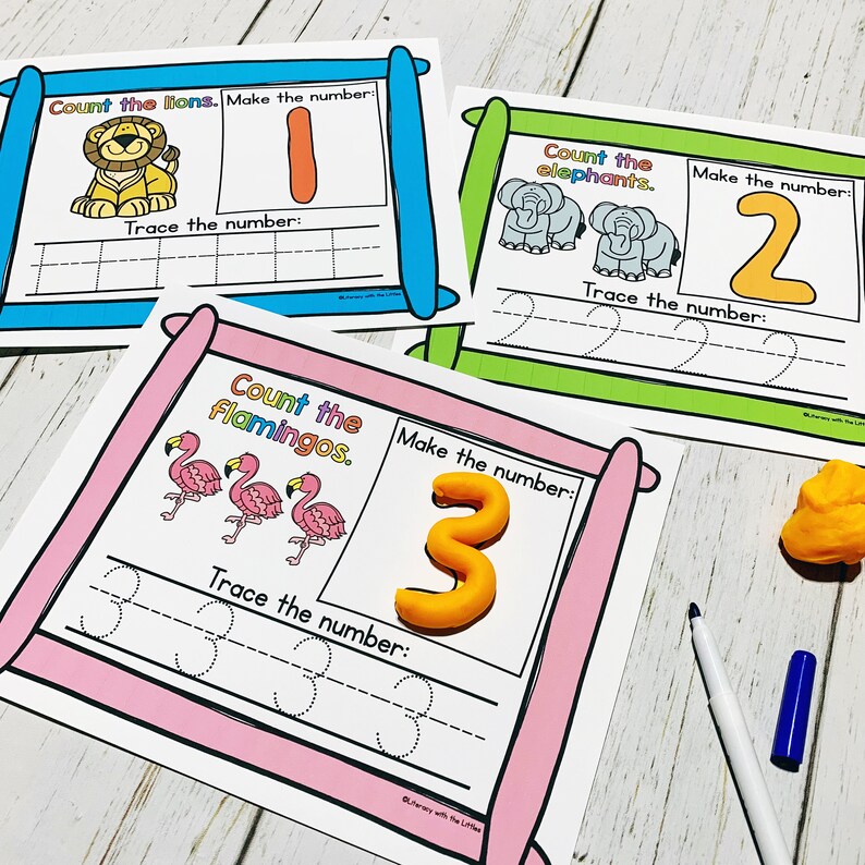 Zoo Animals Playdough Mats | Animals From A-Z | Alphabet, Numbers ...
