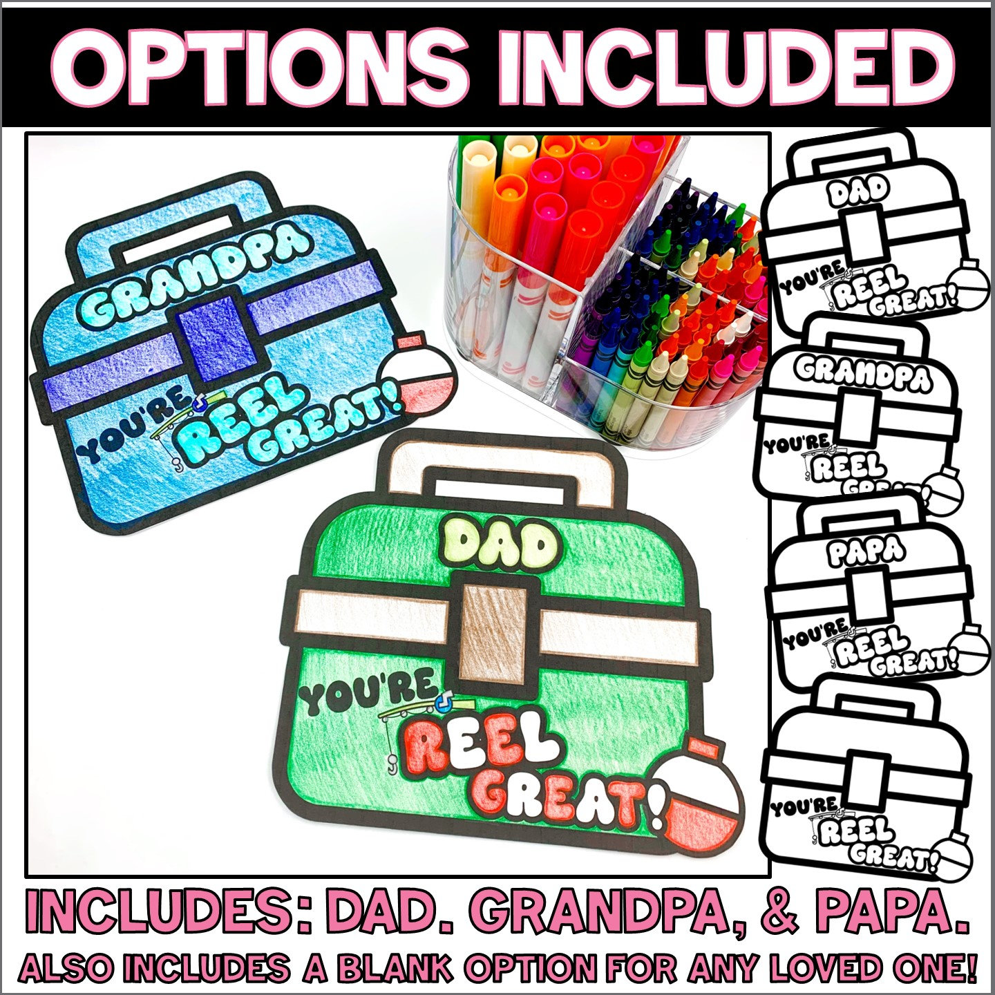 Reel Great Dad Father's Day Gift From Kids | Fishing Themed Fathers Day ...