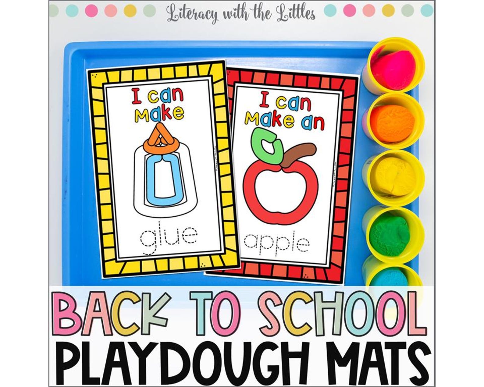 Back to School Playdough Mats Play Dough Center for Kids First Week of ...