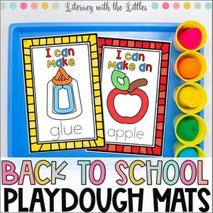 Back to School Playdough Mats Play Dough Center for Kids First Week of ...