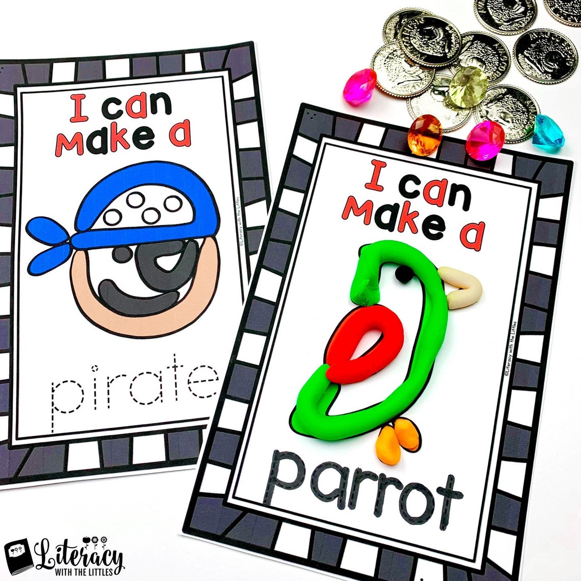 Pirate Playdough Mats | Pirate Day Activity | Play Dough | Fine Motor ...