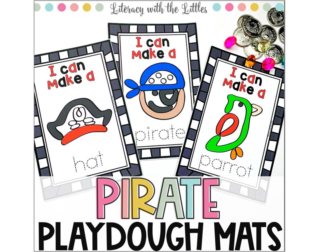 Pirate Playdough Mats | Pirate Day Activity | Play Dough | Fine Motor ...