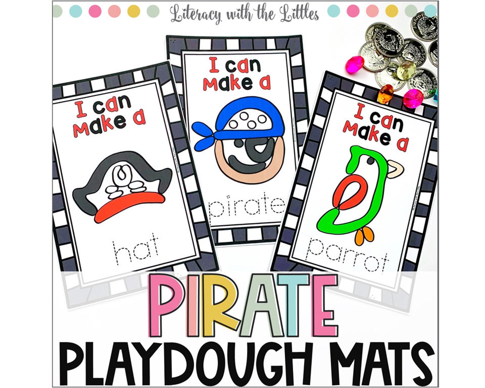 Pirate Playdough Mats | Pirate Day Activity | Play Dough | Fine Motor ...