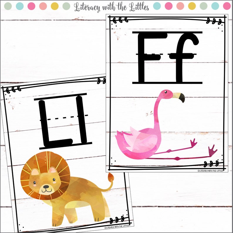 Alphabet Posters for Classroom, Nursery, Playroom, or Homeschool Room ...