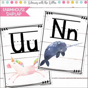 Alphabet Posters for Classroom, Nursery, Playroom, or Homeschool Room ...