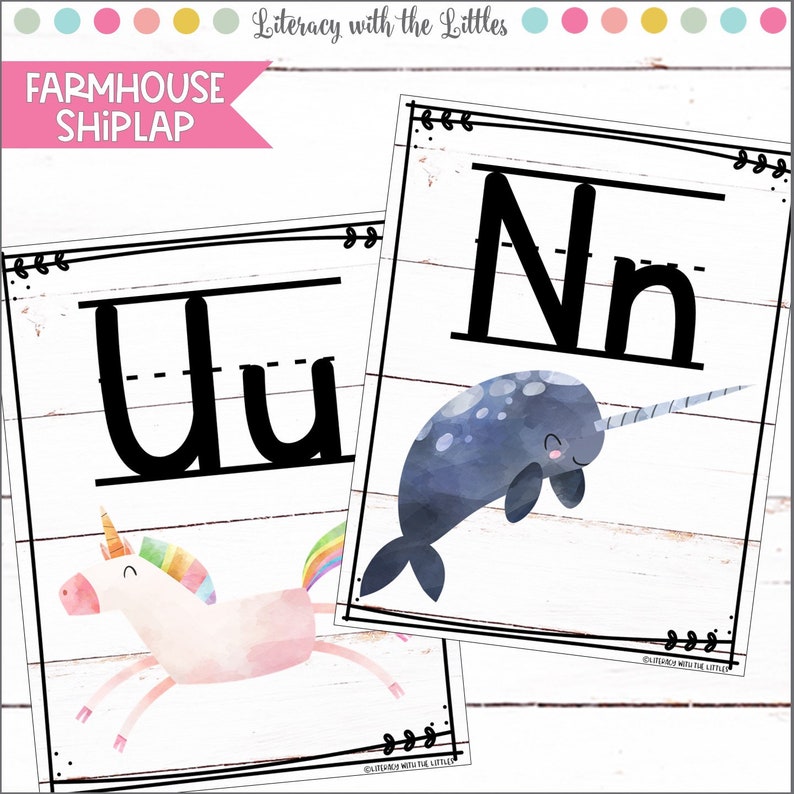 Alphabet Posters for Classroom, Nursery, Playroom, or Homeschool Room ...