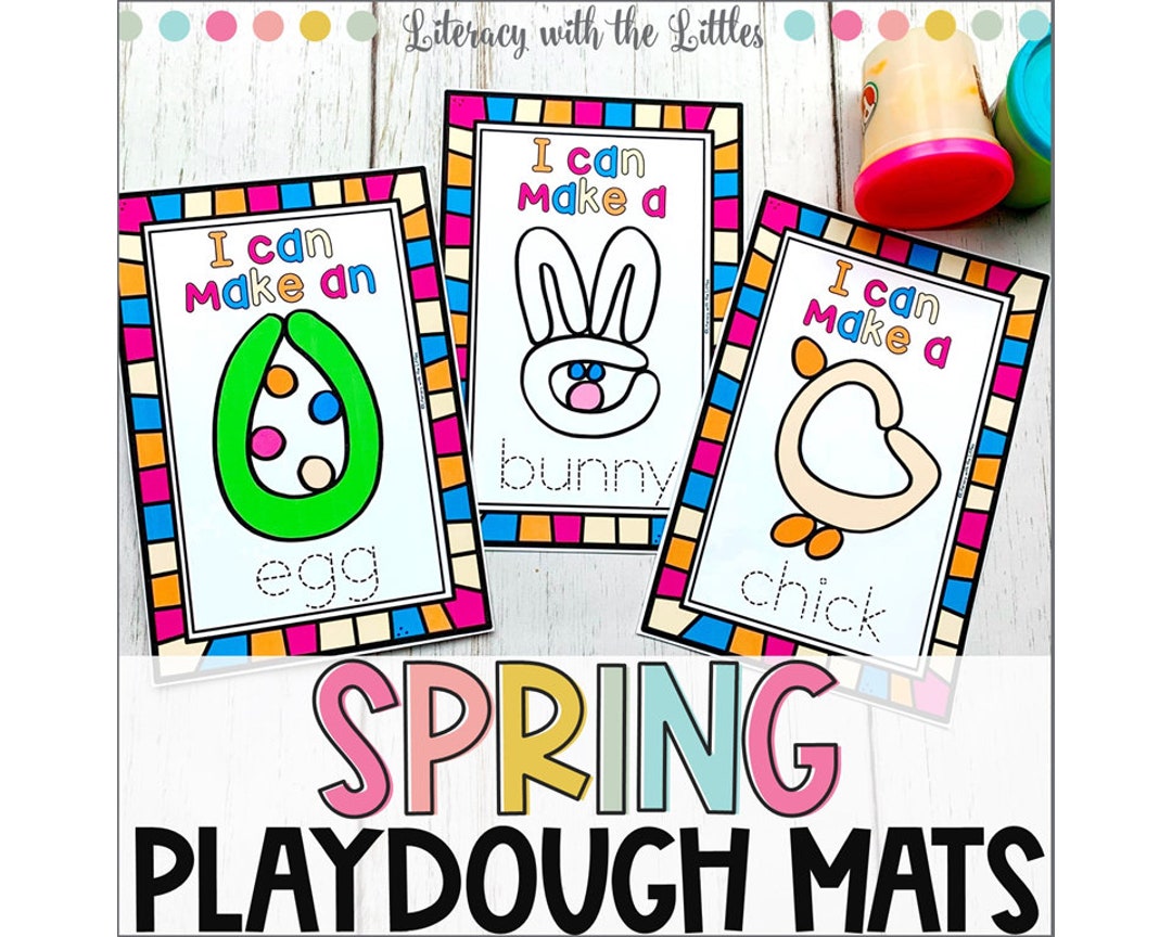 Spring Playdough Mats | Easter Play Dough Mats for Kids | Parts of a ...