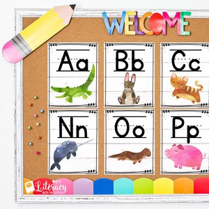 Alphabet Posters for Classroom, Nursery, Playroom, or Homeschool Room ...