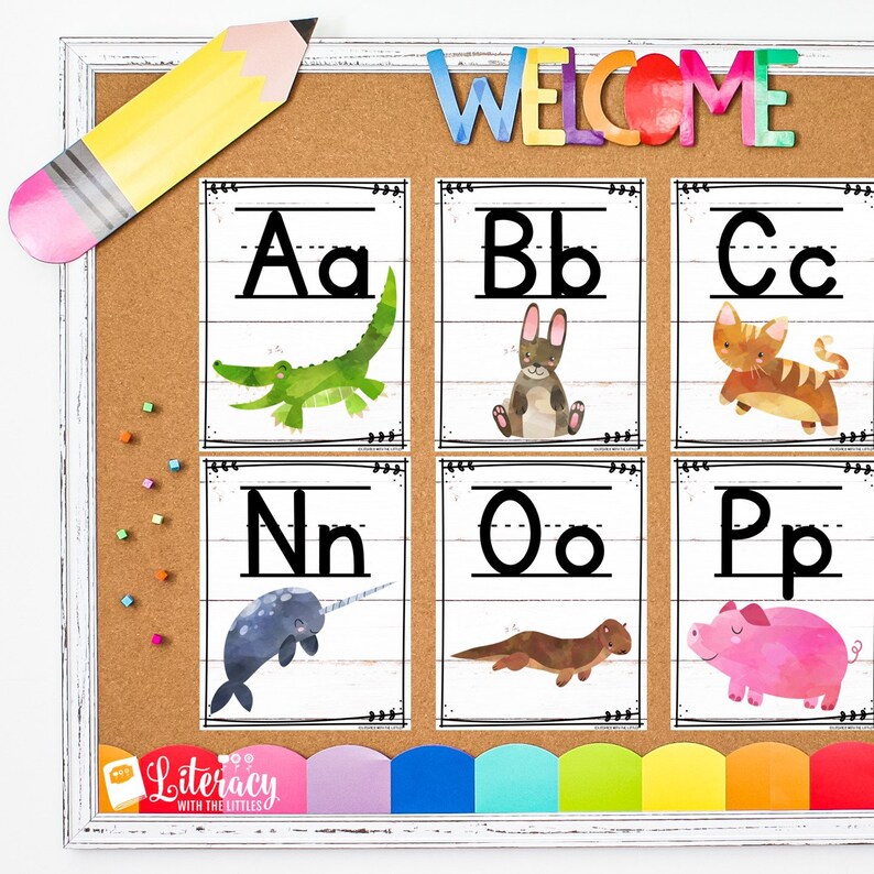 Alphabet Posters for Classroom, Nursery, Playroom, or Homeschool Room ...