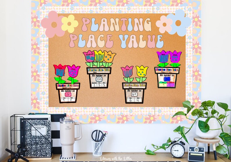 Spring Place Value Craft and Bulletin Board Kit | Represent Place Value ...