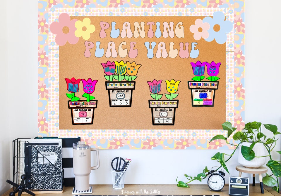 Spring Place Value Craft and Bulletin Board Kit | Represent Place Value ...