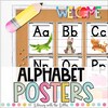 Alphabet Posters for Classroom, Navy Blue Decorations, Printable ...