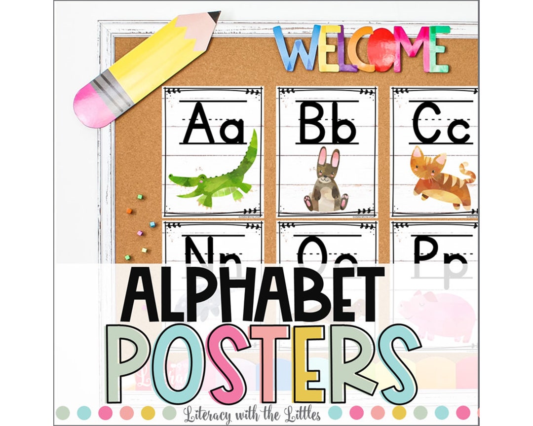 Alphabet Posters for Classroom, Nursery, Playroom, or Homeschool Room ...