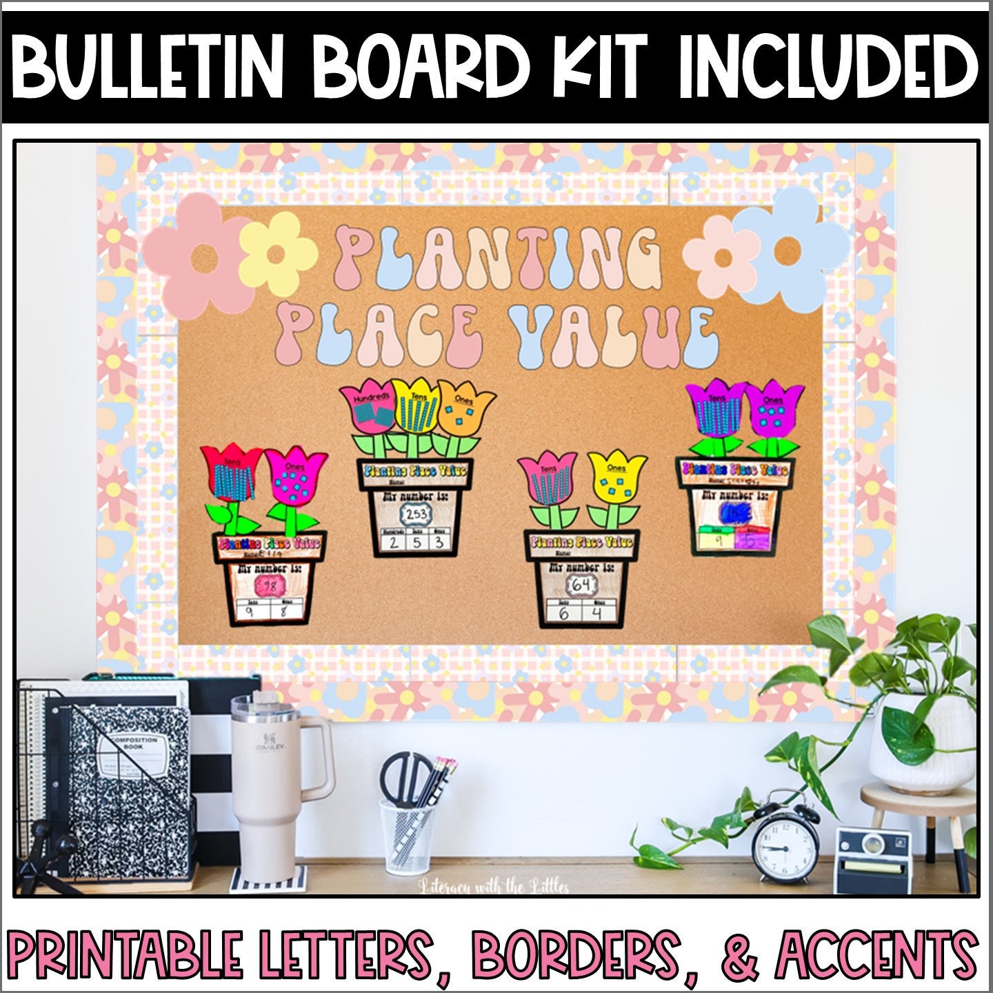 Spring Place Value Craft and Bulletin Board Kit | Represent Place Value ...