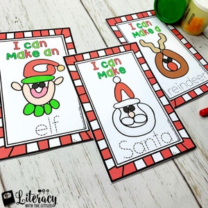 Christmas Playdough Mats | Holiday Fine Motor Center | December ...