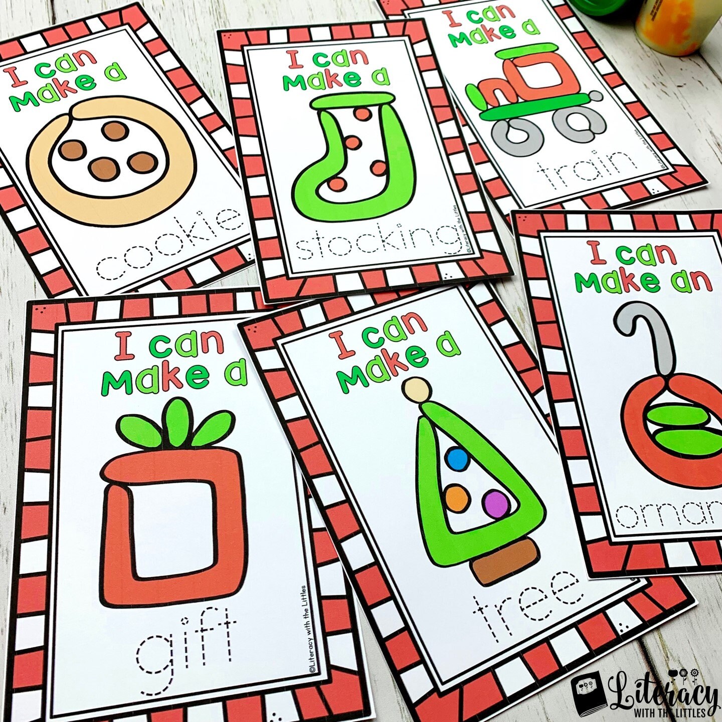 Christmas Playdough Mats Holiday Fine Motor Center December Activity ...