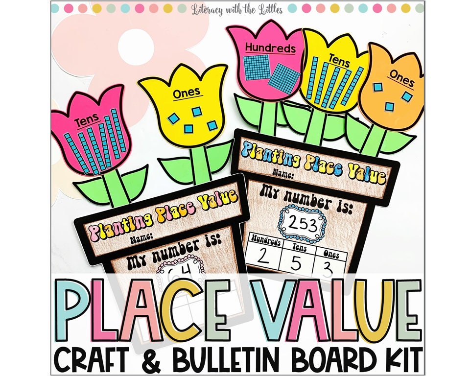 Spring Place Value Craft and Bulletin Board Kit | Represent Place Value ...