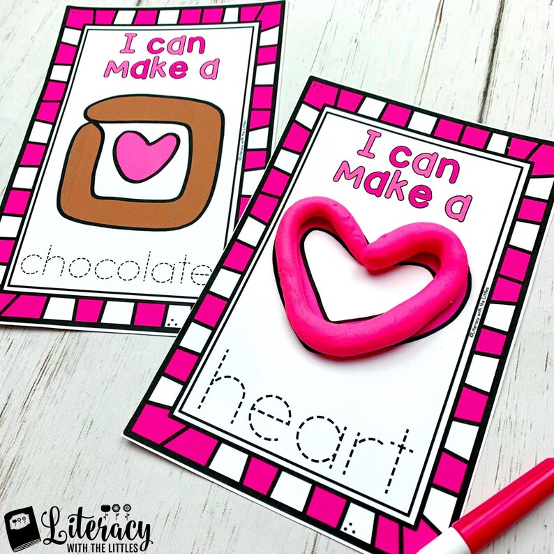 Valentine's Day Playdough Mats | February Fine Motor Skills Center ...