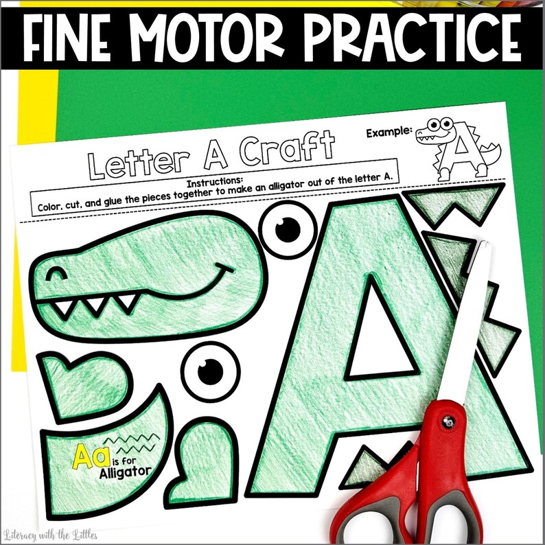 Alphabet Crafts for Kids One Page Crafts Practice Letter Sounds Letter ...