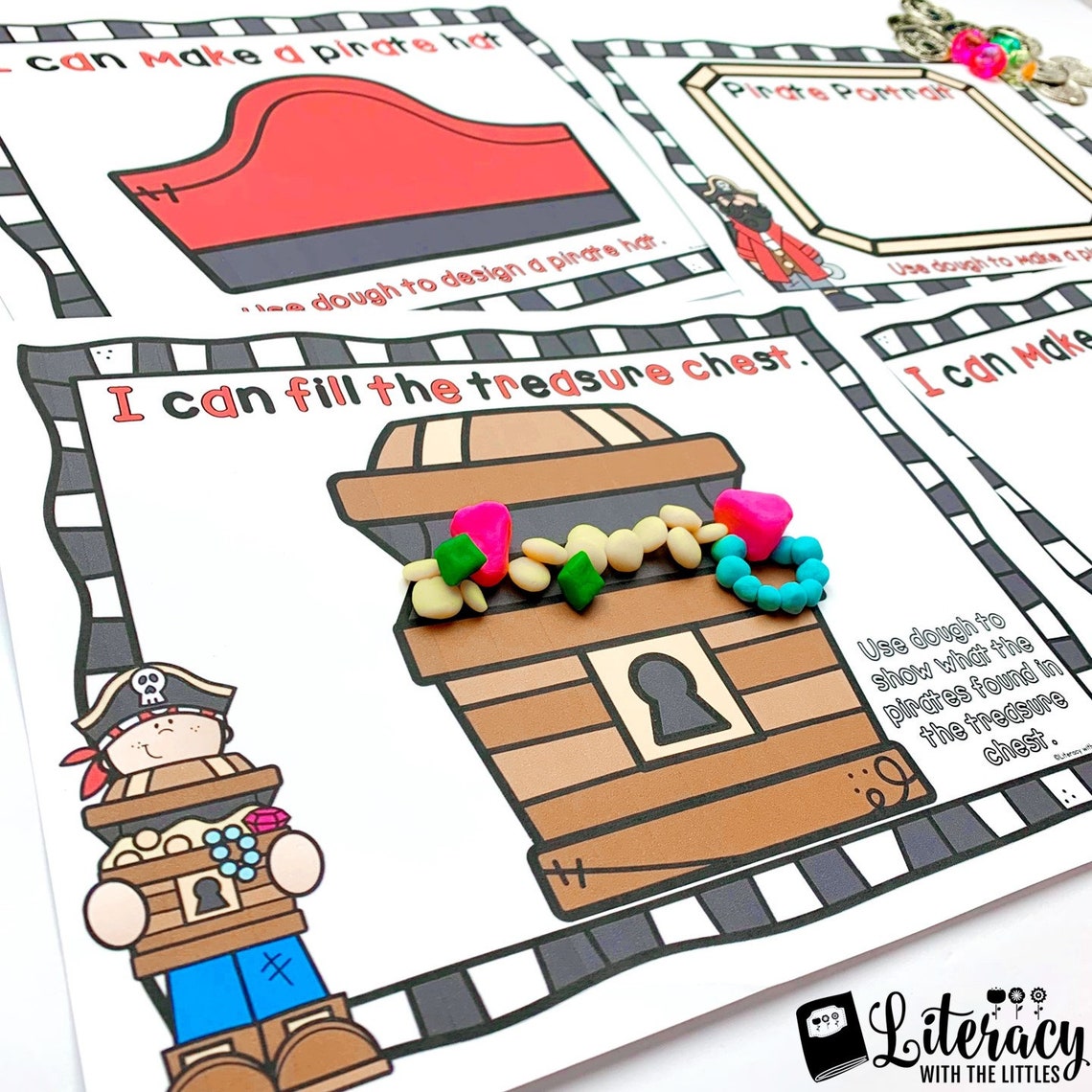 Pirate Playdough Mats | Pirate Day Activity | Play Dough | Fine Motor ...