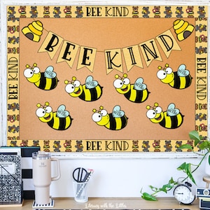 Bee Kind Writing Craft and Bulletin Board Kit | Kindness Door Decor ...