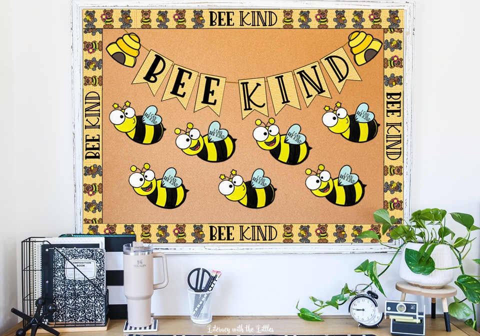 Bee Kind Writing Craft and Bulletin Board Kit | Kindness Door Decor ...