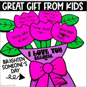 Valentine's Day Craft for Kids Flower Bouquet Gift for Parents ...