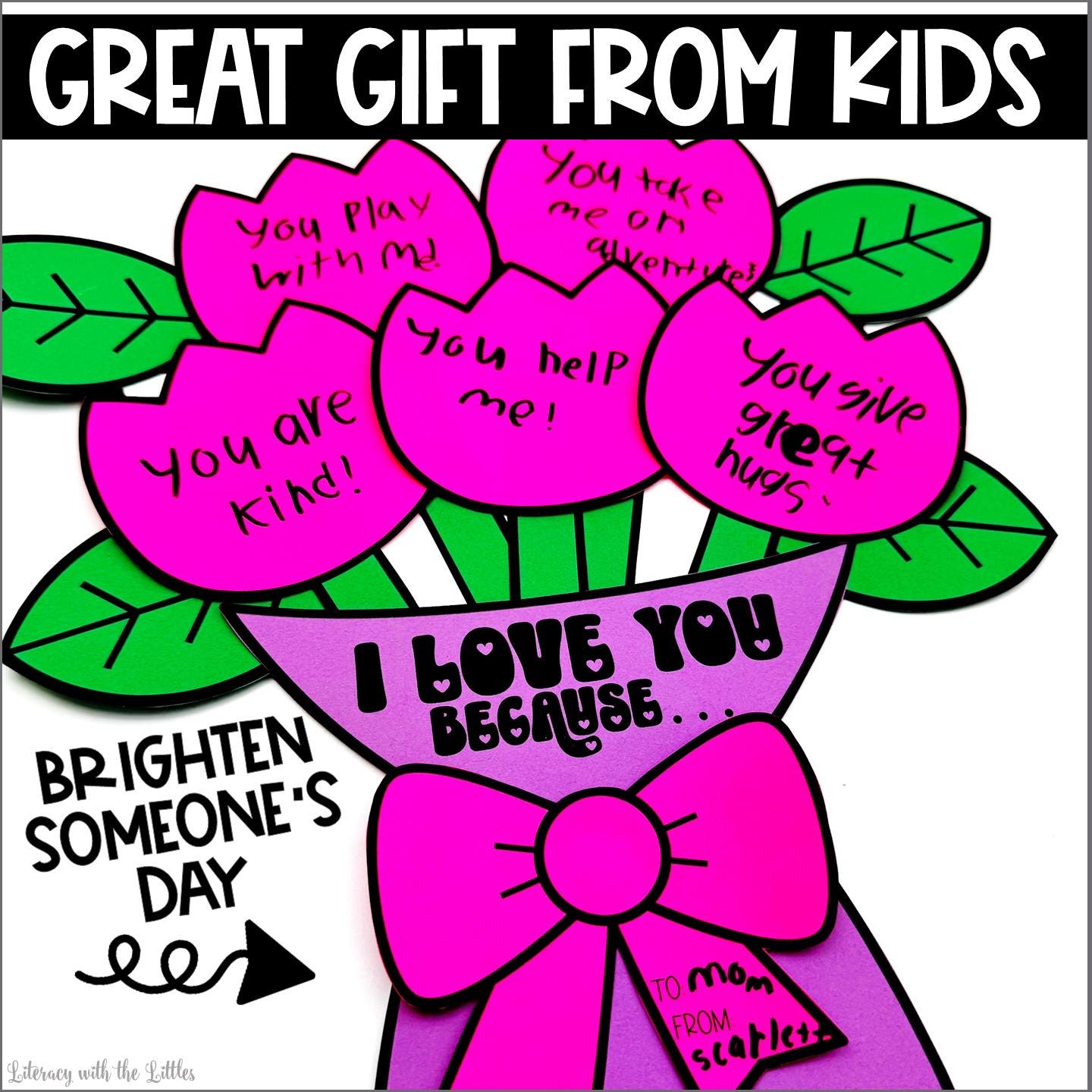 Valentine's Day Craft for Kids Flower Bouquet Gift for Parents ...