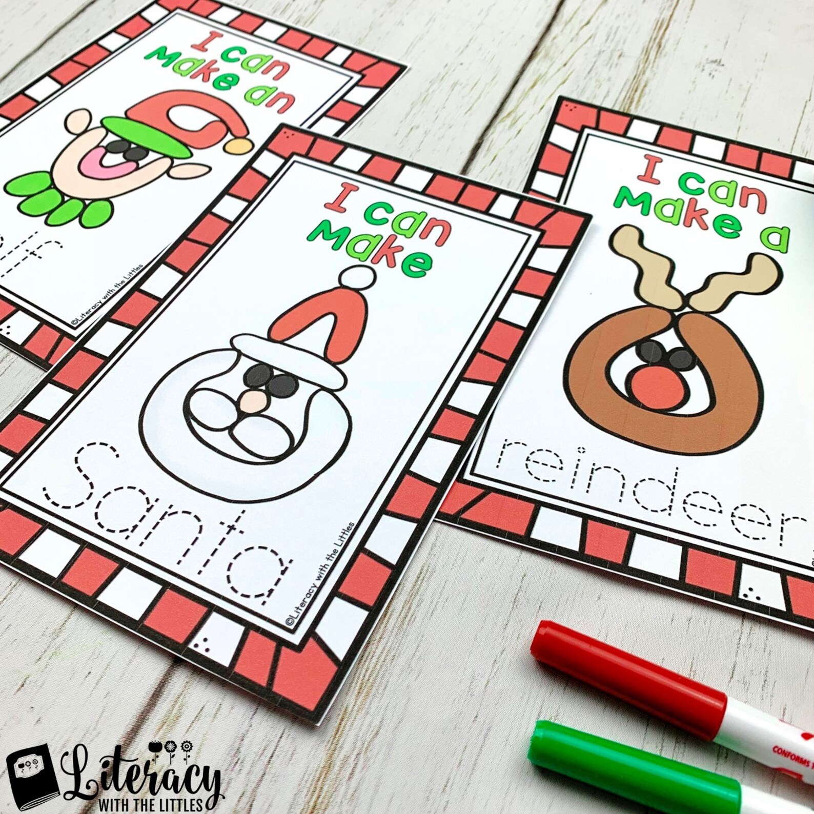 Christmas Playdough Mats Holiday Fine Motor Center December Activity ...
