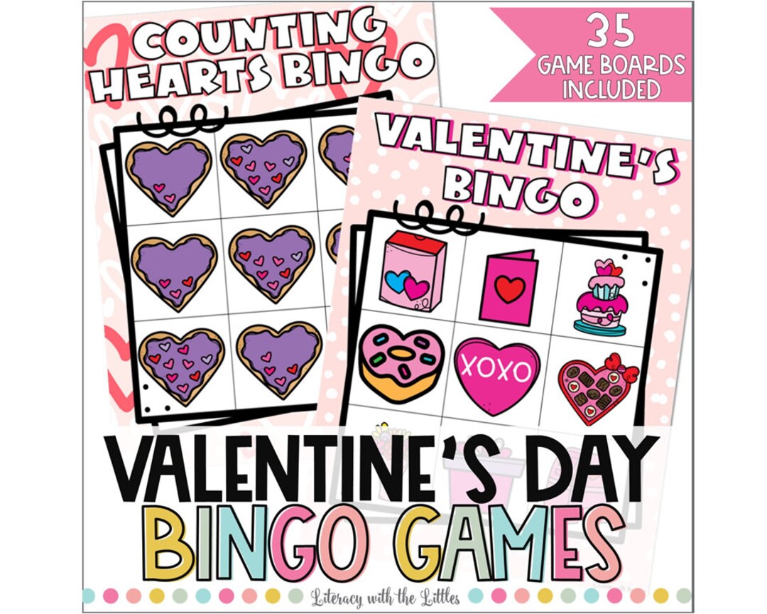 Valentine's Day Bingo Game | Class Party Activity for Preschool ...