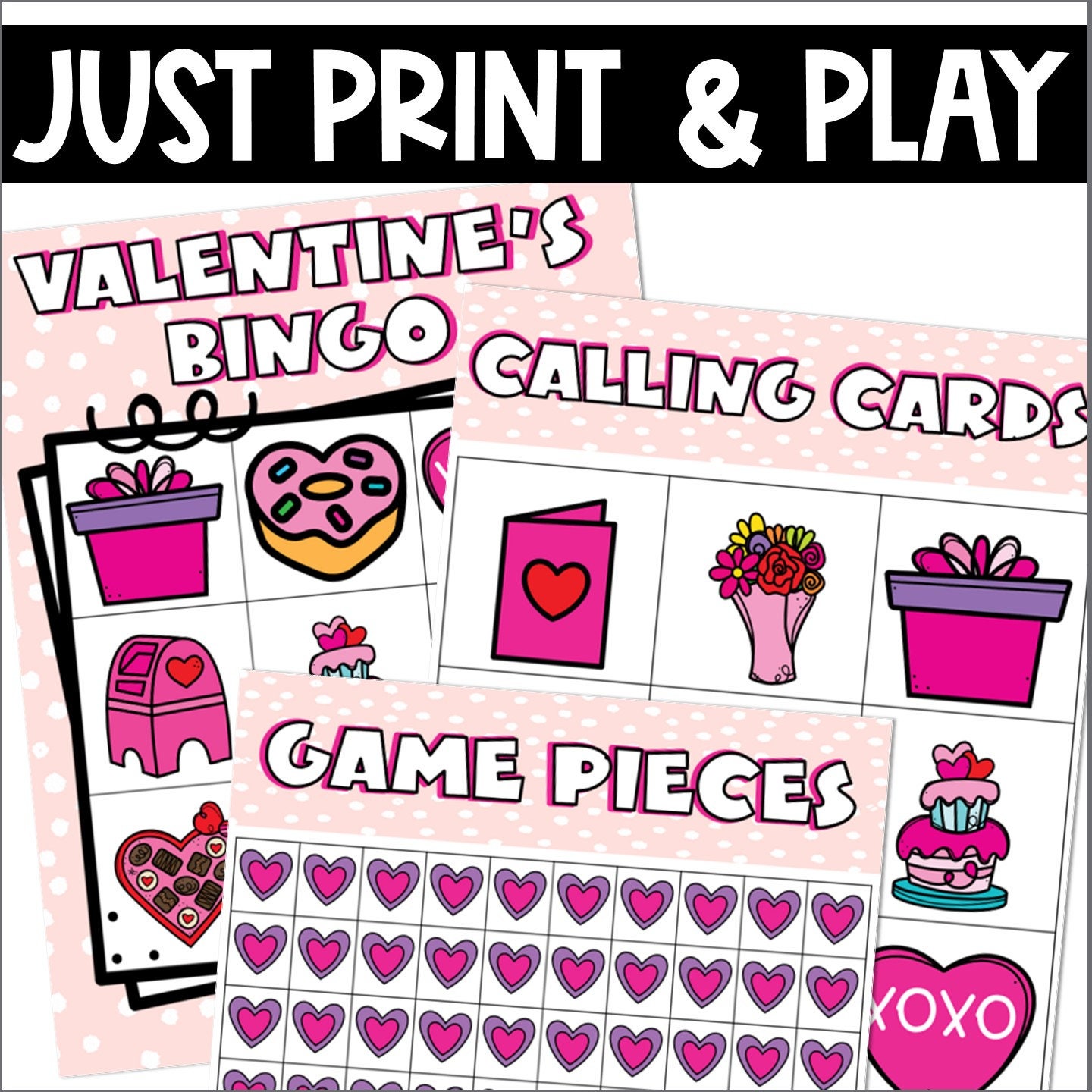 Valentine's Day Bingo Game | Class Party Activity for Preschool ...