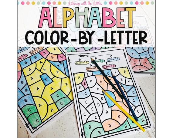 Alphabet Color by Code Printables Uppercase Letter - Etsy