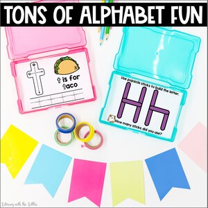 Alphabet Task Cards | Letter Recognition and Matching Activities | Busy ...