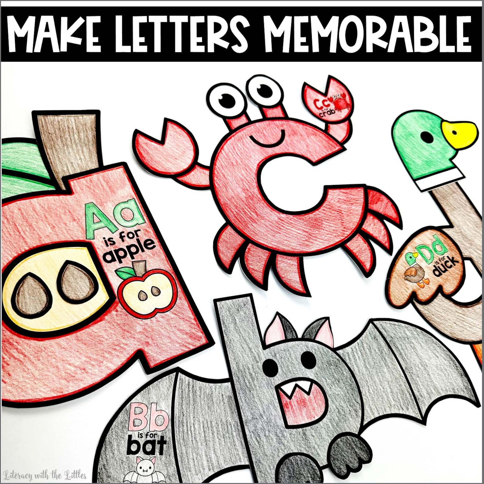 Lowercase Alphabet Crafts for Kids One Page Crafts Practice Letter ...