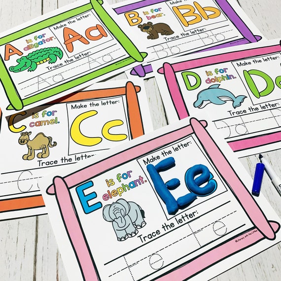 Zoo Animals Playdough Mats Animals From A-Z Alphabet - Etsy