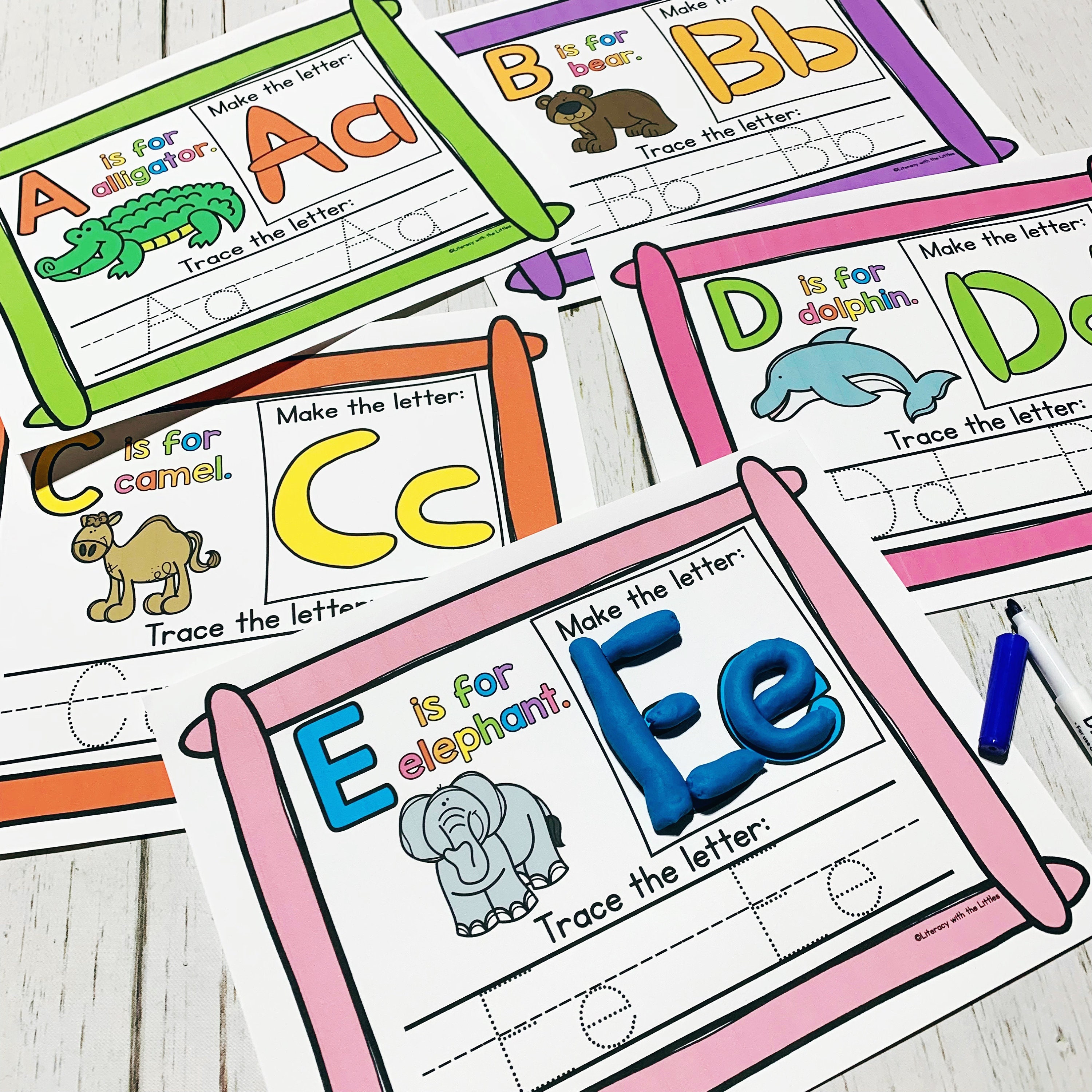 Zoo Animals Playdough Mats | Animals From A-Z | Alphabet, Numbers ...