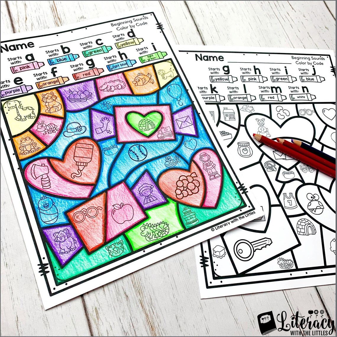 Valentine's Day Color by Code Activities | No Prep February Printables ...