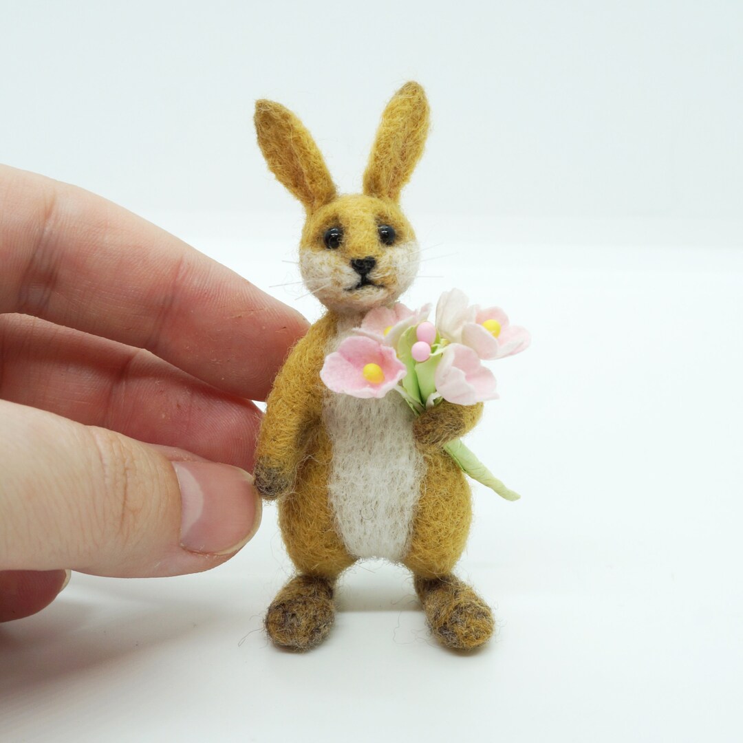 Cricket the Rabbit Miniature Needle Felted Rabbit With a - Etsy