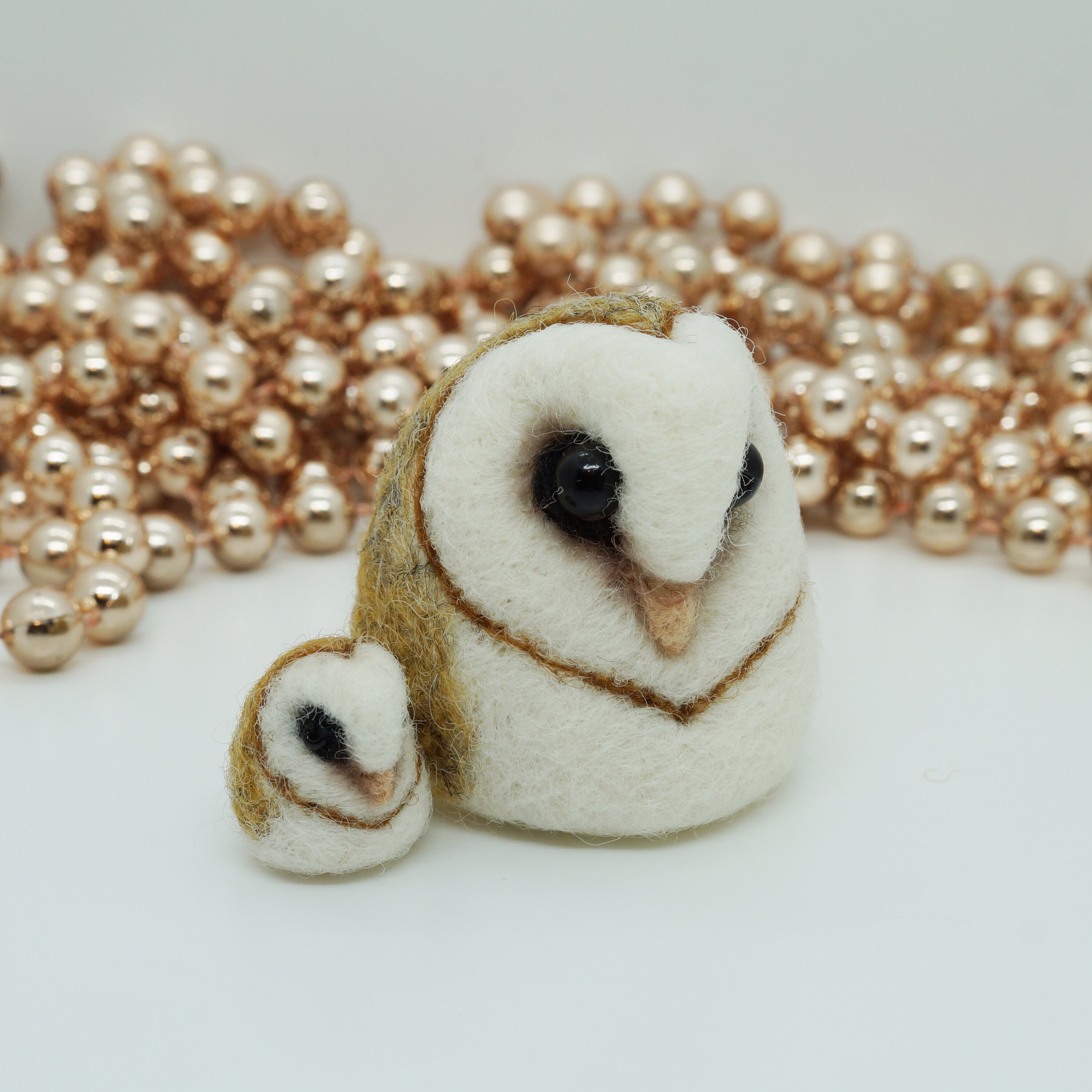 Miniature Needle Felted Barn Owl Baby Owl Made to Order - Etsy