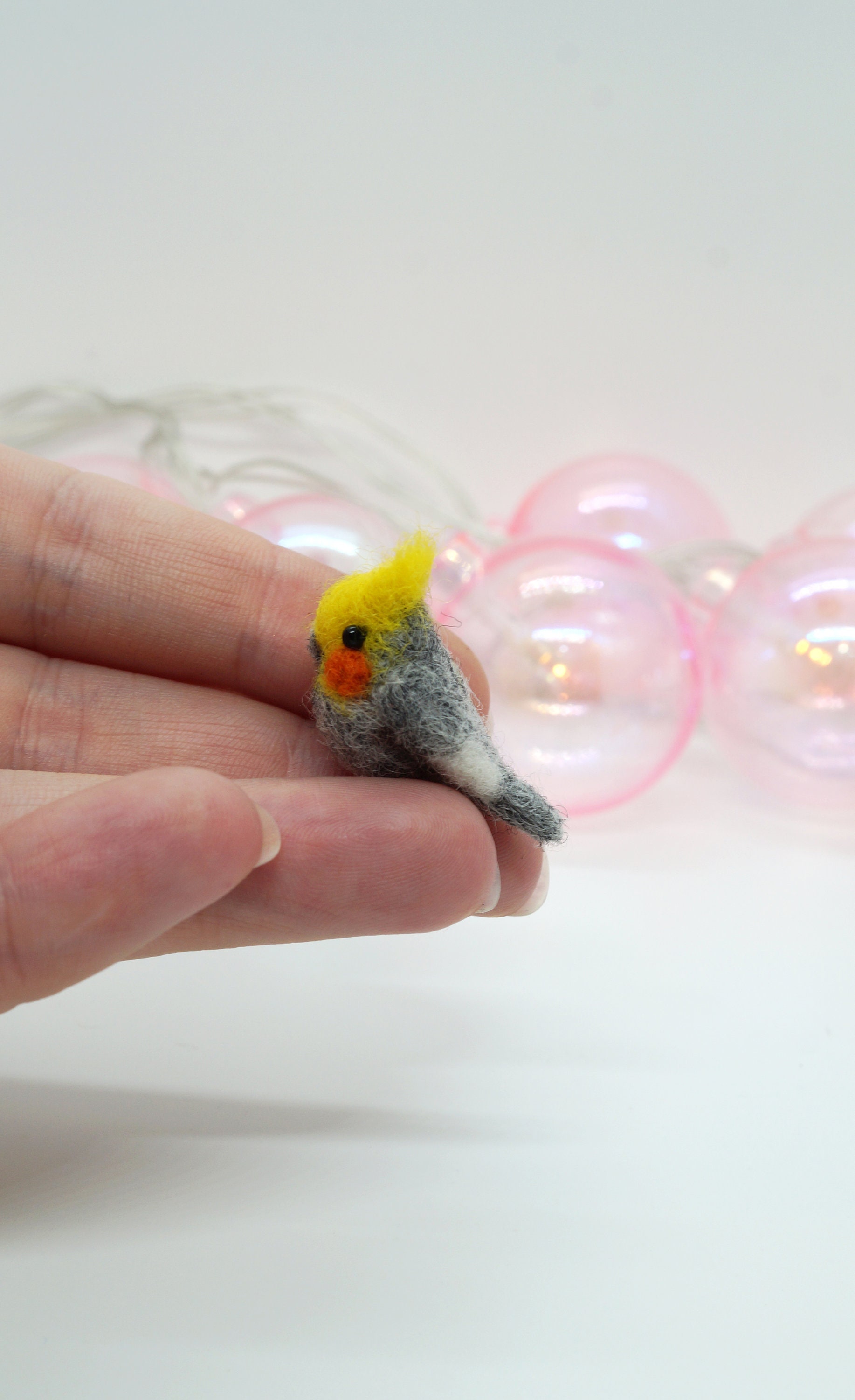Miniature Needle Felted Gray Cockatiel Tiny Pet Cockatiel - Etsy