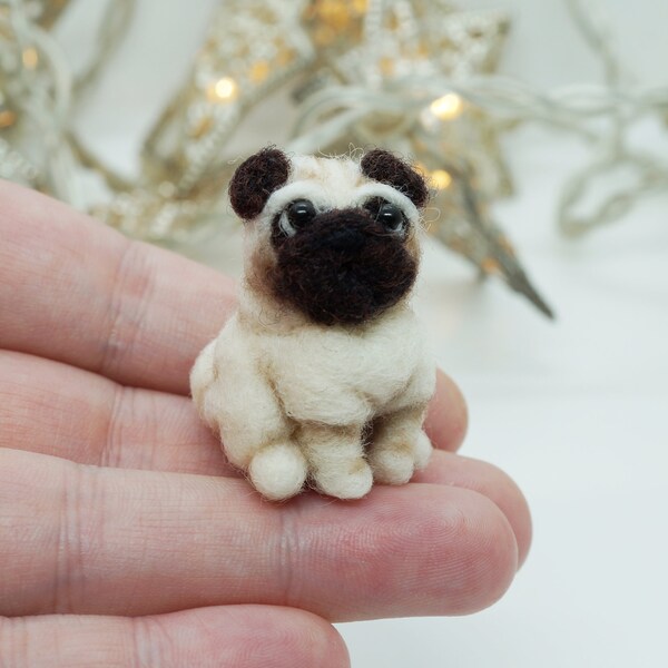 Felt Pug - Etsy