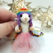 Poppy the Mouse, Miniature Needle Felted Mouse in a Rainbow Outfit ...